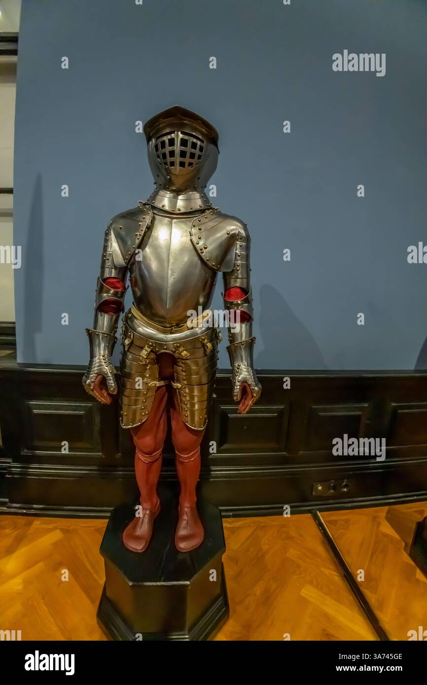 Imperial Armoury of Austria in Vienna. Medieval ages knights armor ...