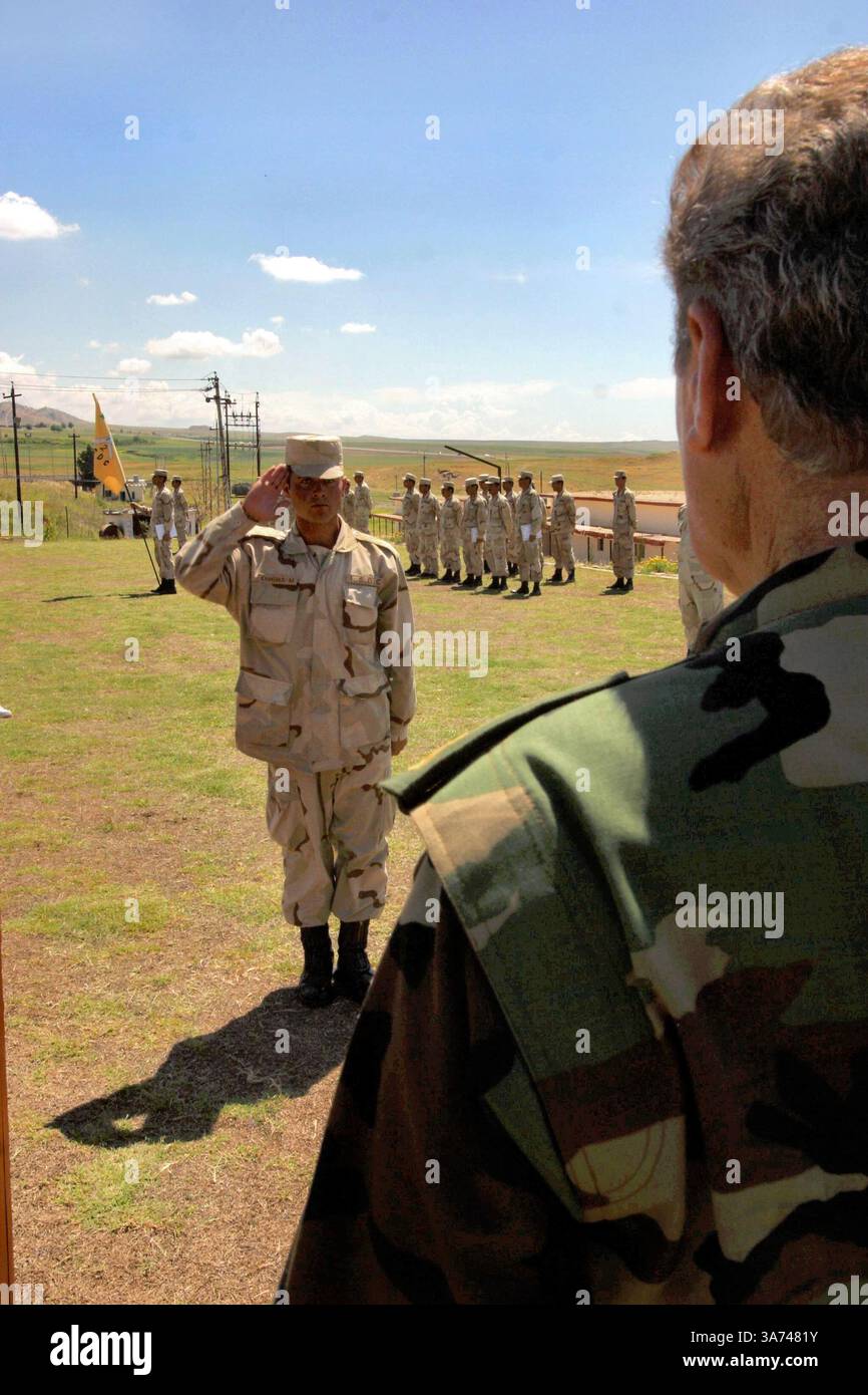 May 05, 2004; Peshhabur, IRAQ; A graduation ceremony for soldiers ...