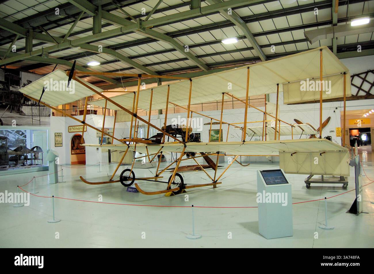 Replica of the Short S.27, an early British biplane, on display at the ...