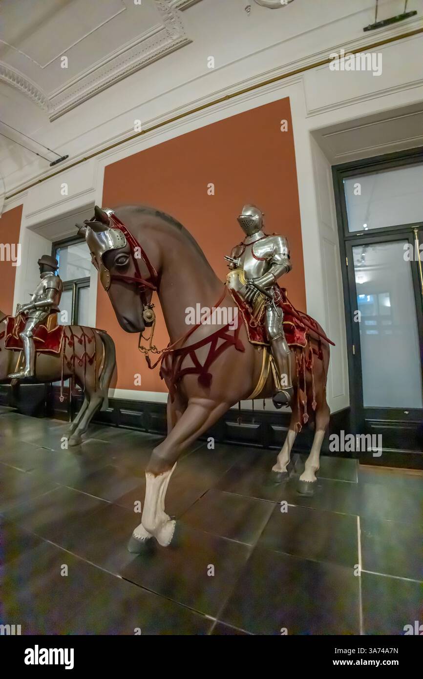 Imperial Armoury of Austria in Vienna. Medieval ages knights armor ...