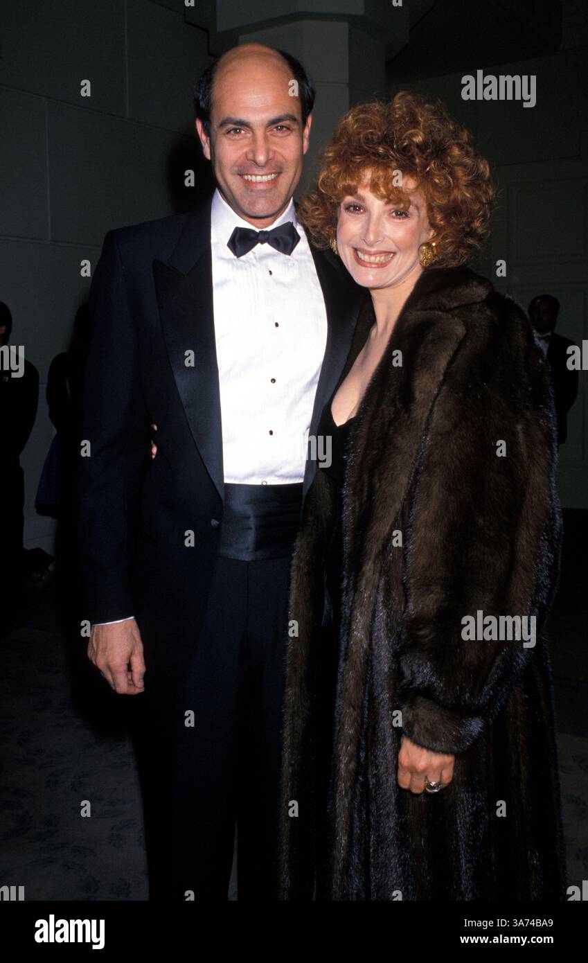 Jan 28, 1989; Los Angeles, CA, USA; Actor ALAN RACHINS with wife ...