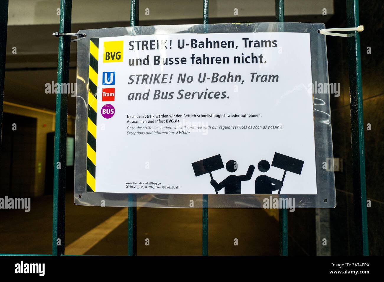 Berlin, Germany - March 26, 2025: An entrance to the subway line U6 at ...