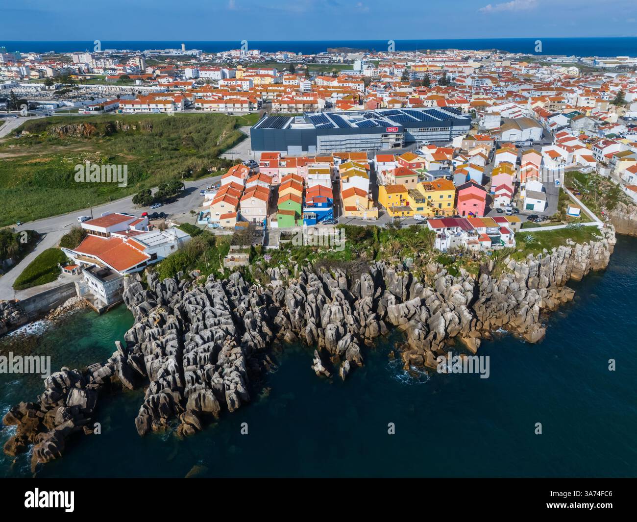 Aerial view coastal town residential hi-res stock photography and ...