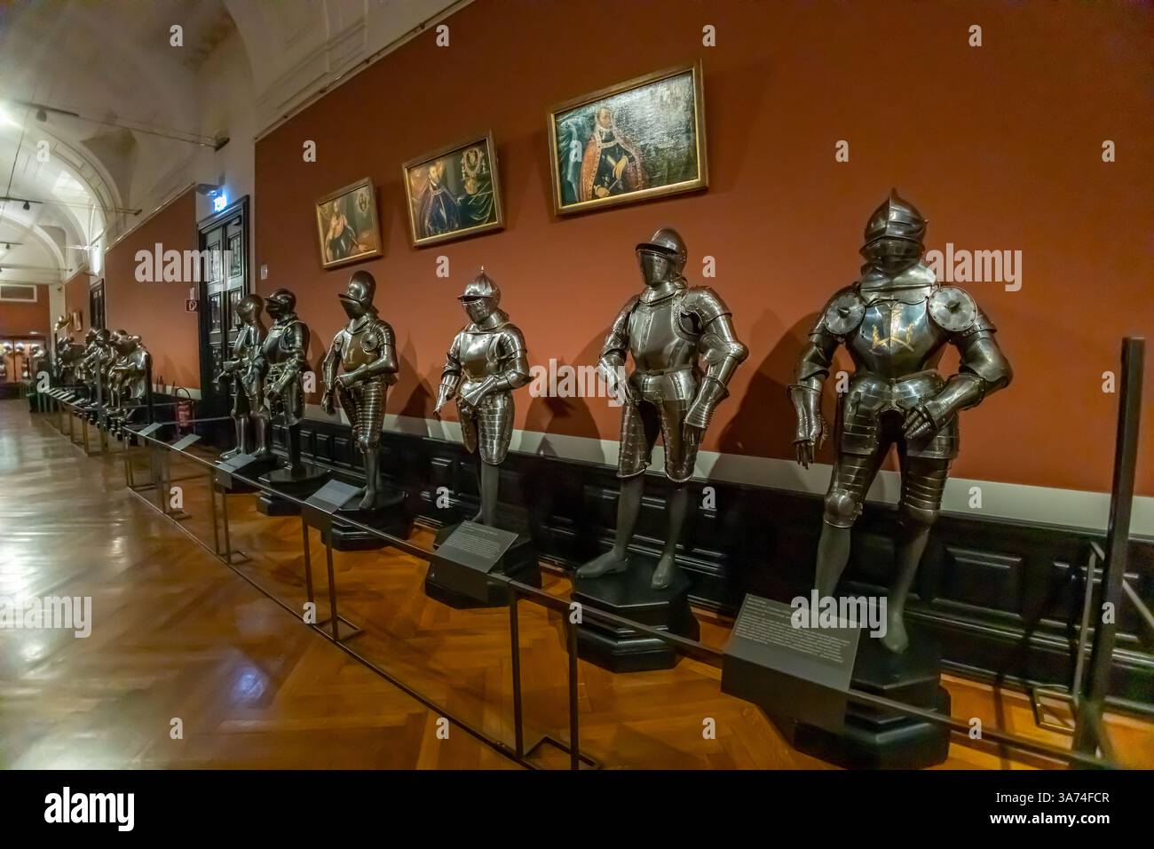 Imperial Armoury of Austria in Vienna. Medieval ages knights armor ...