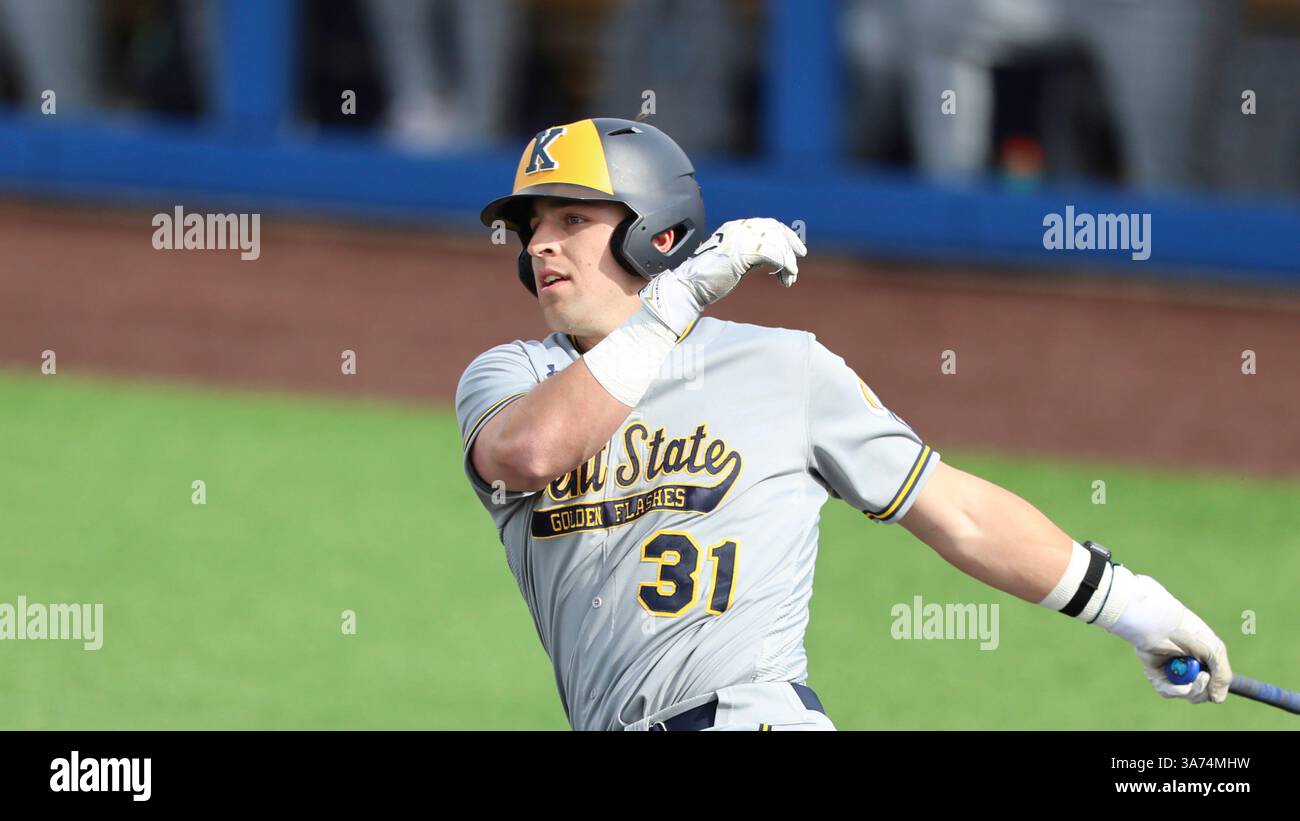 Kent State's Hayden Jatczak (31) in action, at bat against Pittsburgh ...