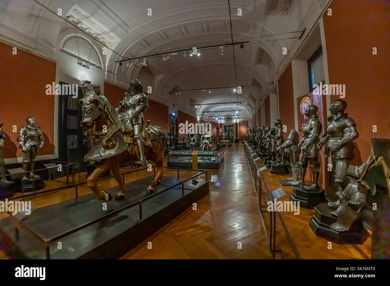 Imperial Armoury of Austria in Vienna. Medieval ages knights armor ...