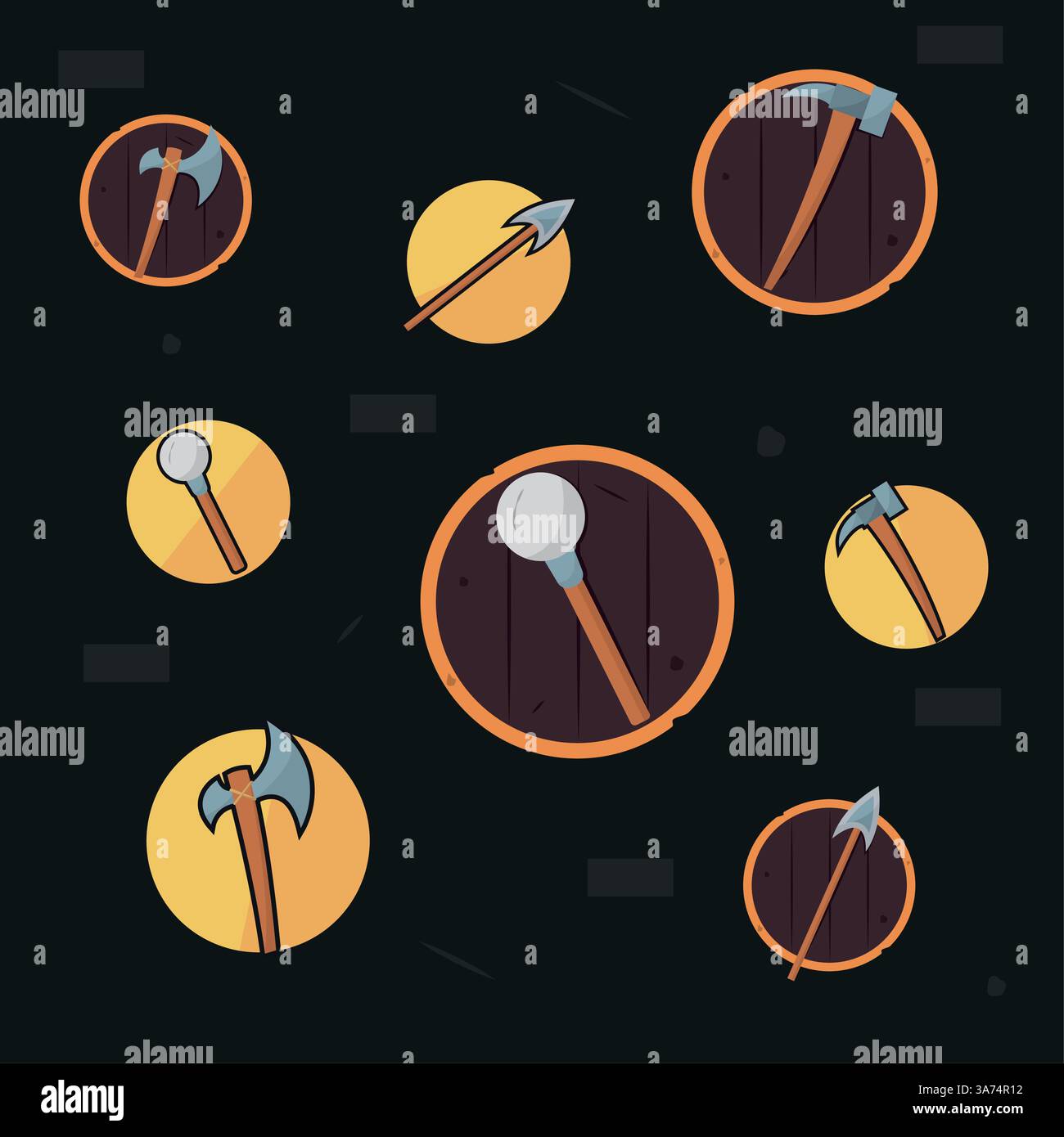 Set of different medieval weapon icons Vector Stock Vector Image & Art ...