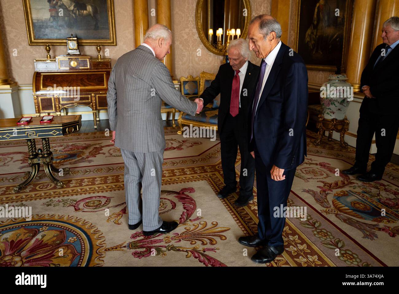 King Charles III, Patron, the Royal Society, receives Professor Sir ...
