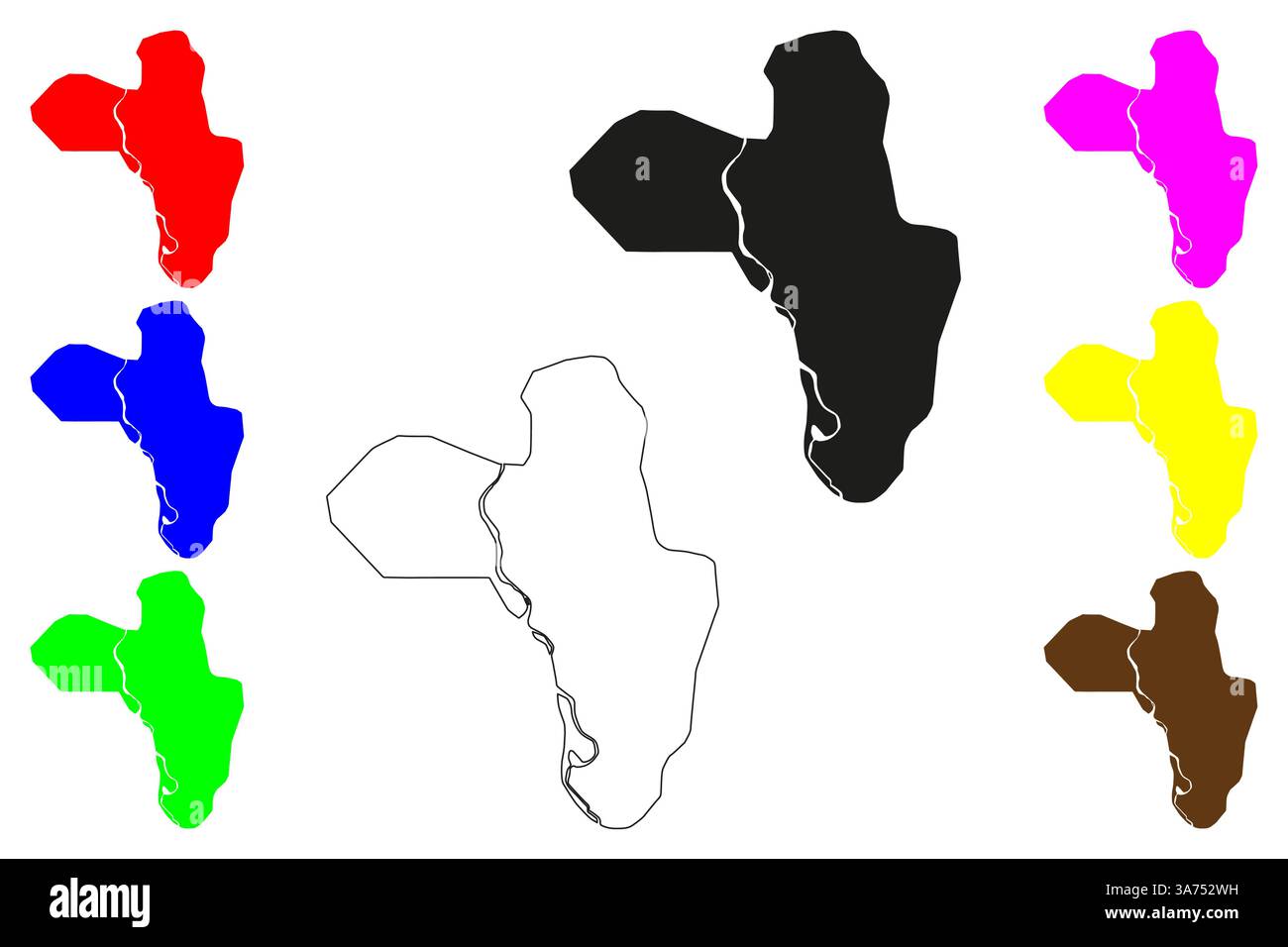 Chandrapur city (Republic of India, State of Maharashtra) map vector ...
