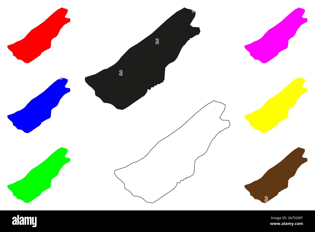 Buxar city (Republic of India, State of Bihar) map vector illustration ...