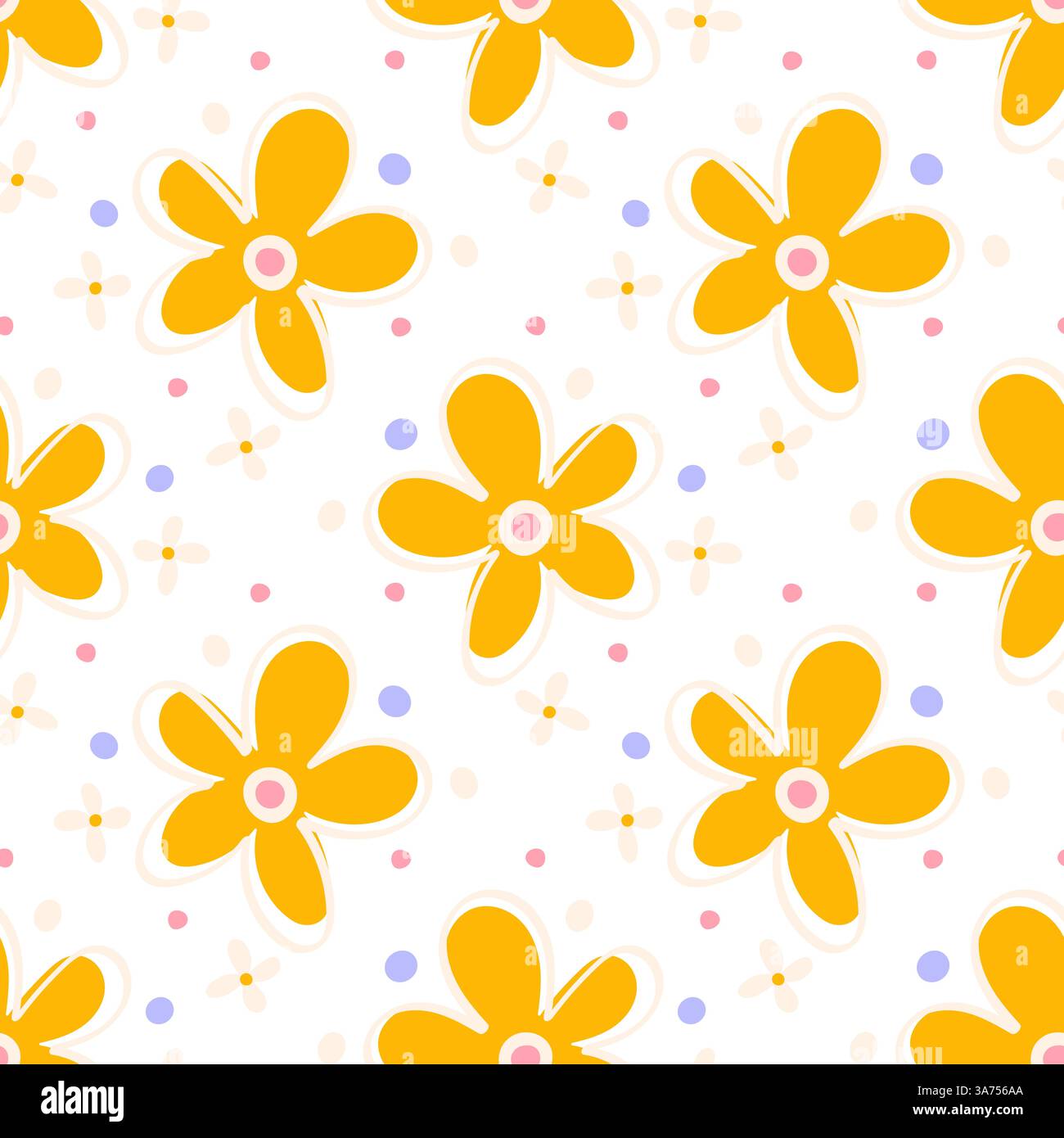 Large cream flowers Stock Vector Images - Alamy