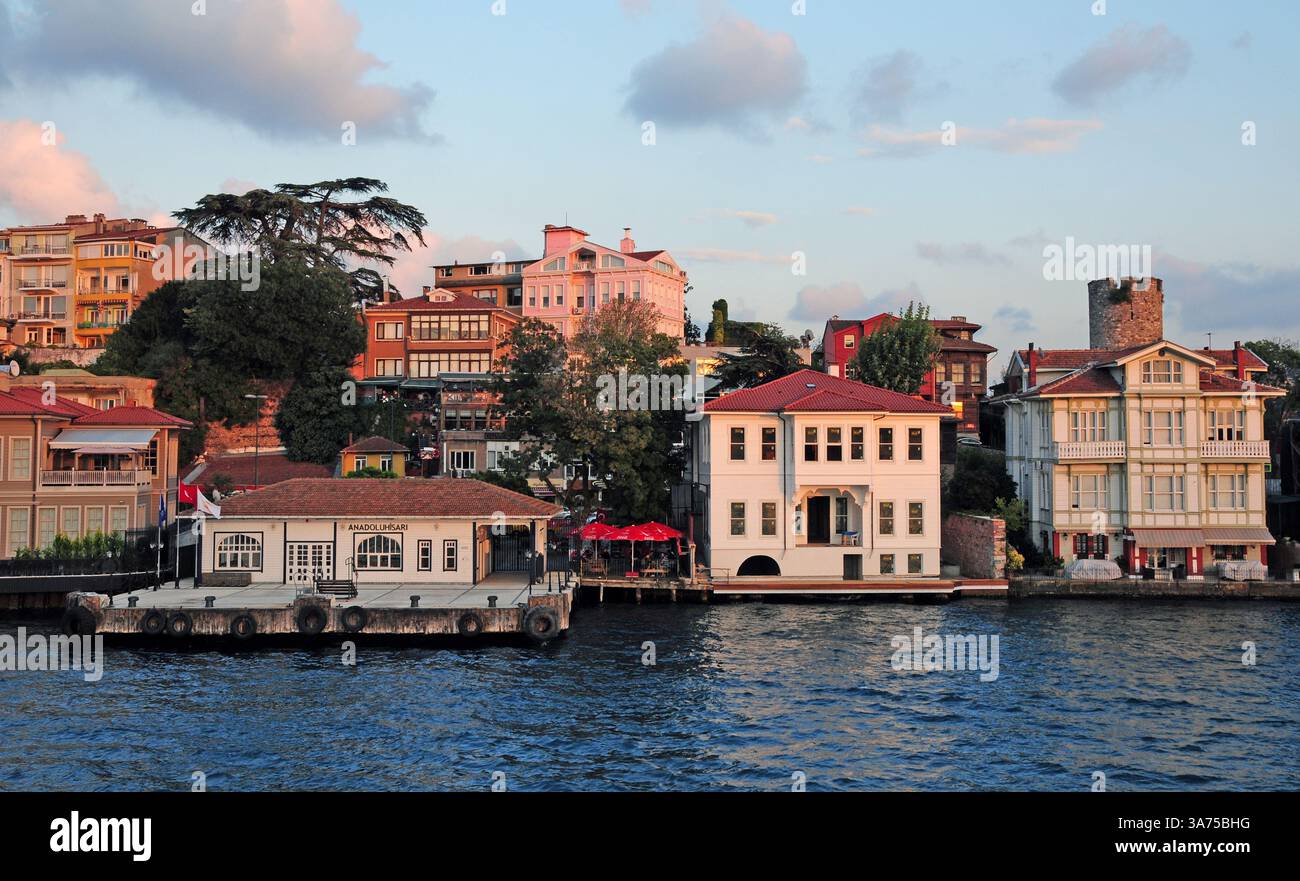 View of a historical mansion on the Bosphorus in Istanbul, Turkey Stock ...