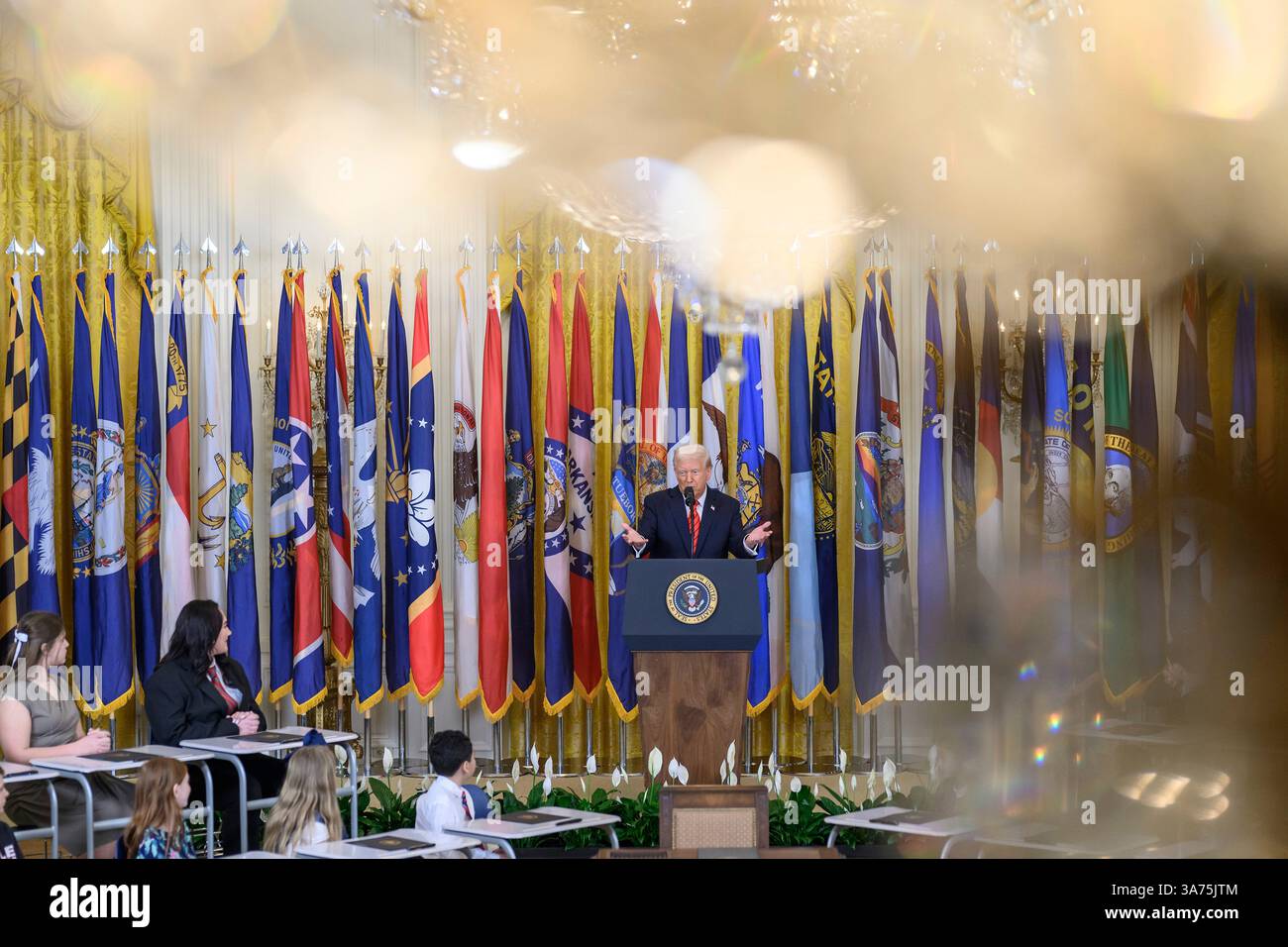 Washington, United States. 20 March, 2025. U.S President Donald Trump ...