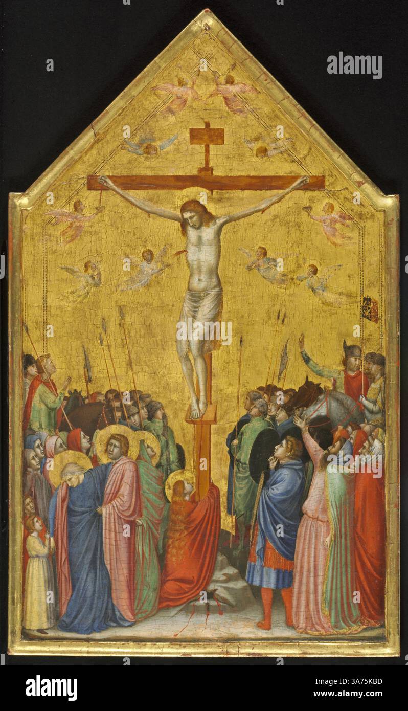 Crucifixion of Jesus - altarpiece - painting by Giotto di Bondone, Gemäldegalerie Berlin Giotto ...