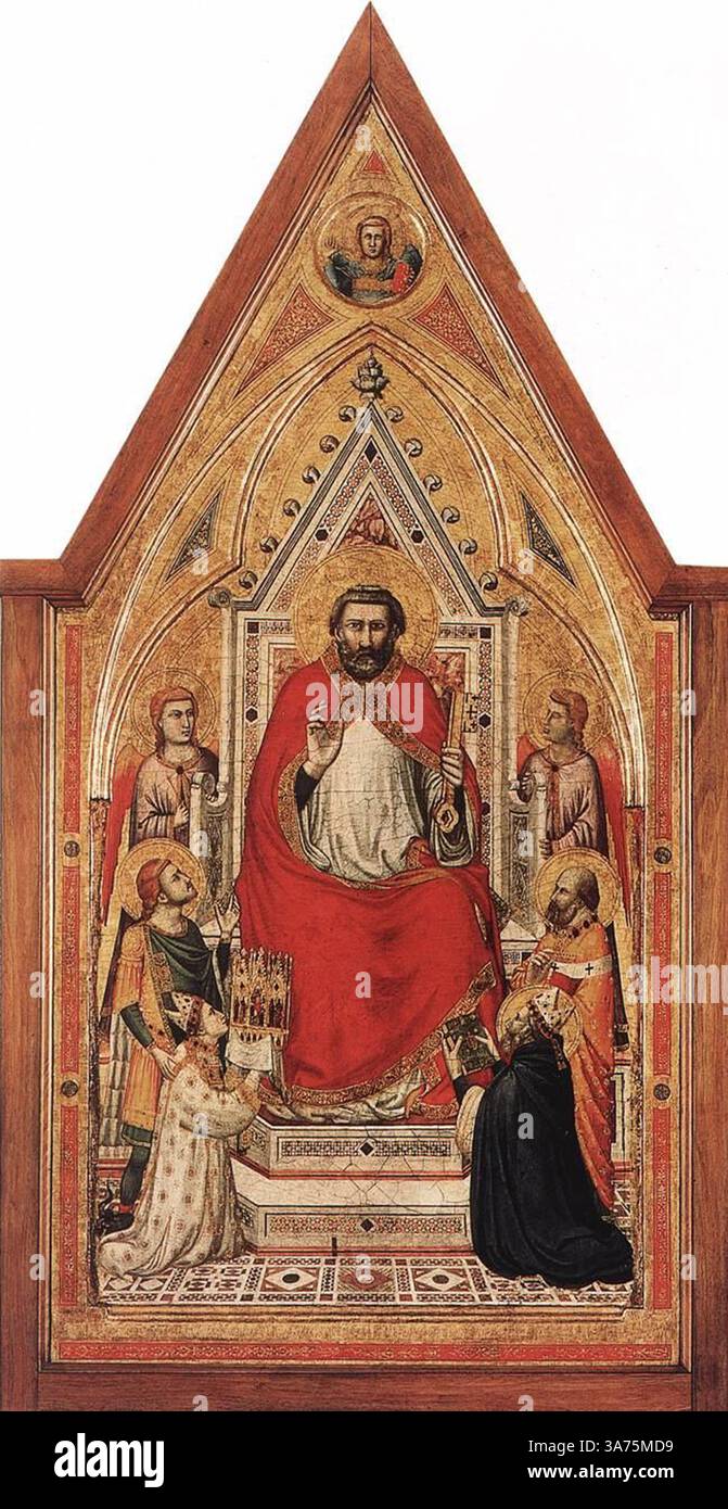 The Stefaneschi Triptych: St Peter Enthroned c. 1330 Tempera on panel Pinacoteca, Vatican ...