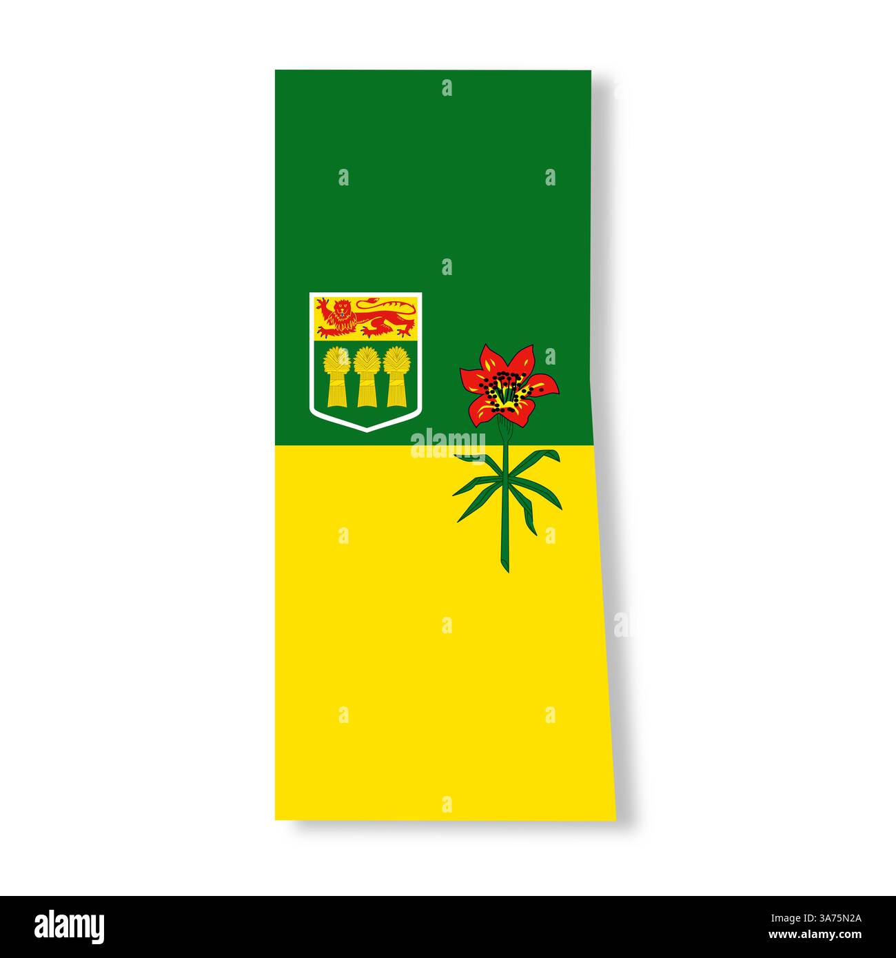 Saskatchewan Canada Province flag map Stock Photo - Alamy