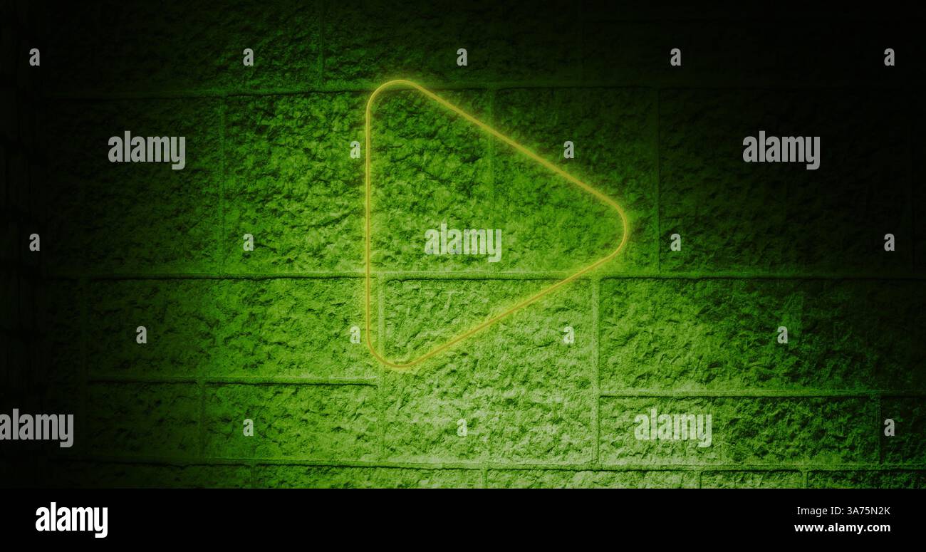 Green glowing play button hi-res stock photography and images - Alamy