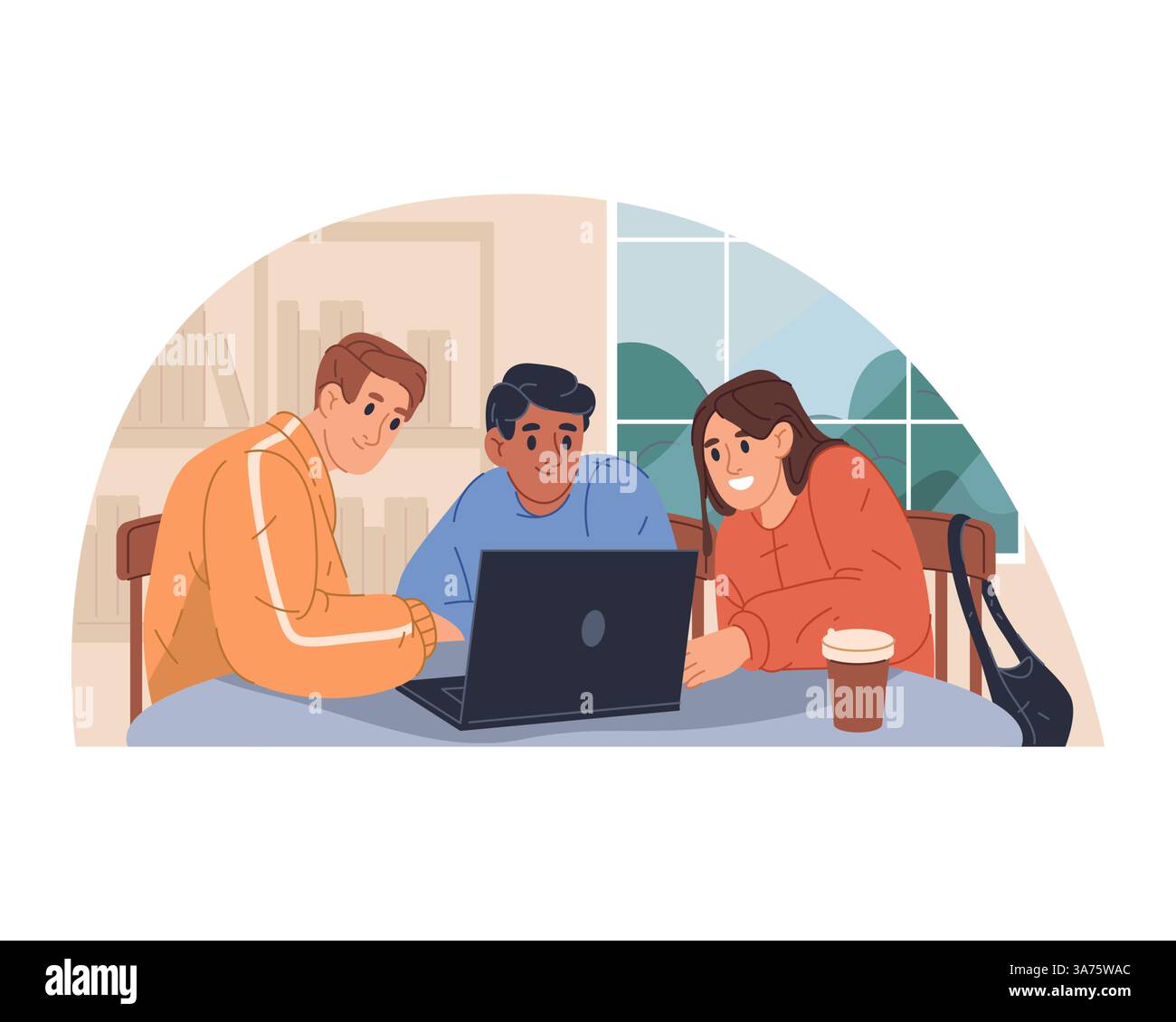 Student engaged in education Stock Vector Images - Alamy