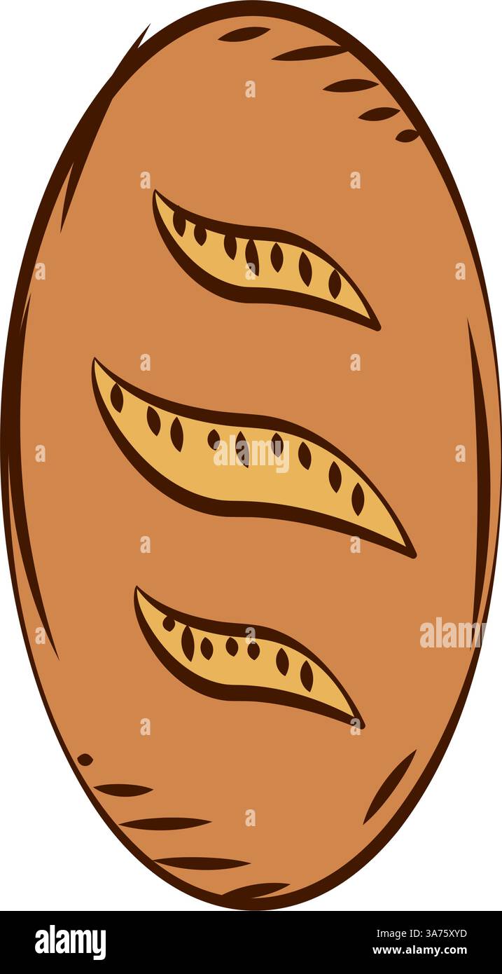 French bread cartoon icon. Vector Stock Vector Image & Art - Alamy
