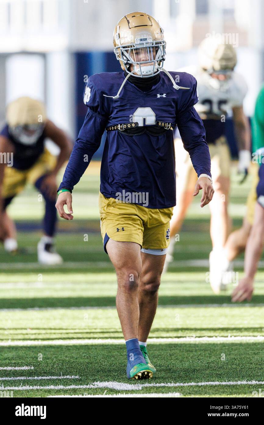 South Bend, Indiana, USA. 26th Mar, 2025. Notre Dame wide receiver ...