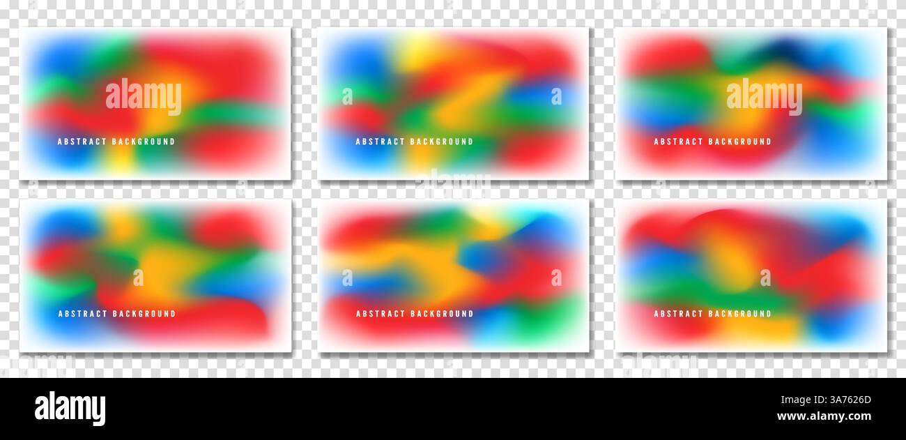 Set of abstract vector backgrounds with smooth, fluid gradients and ...
