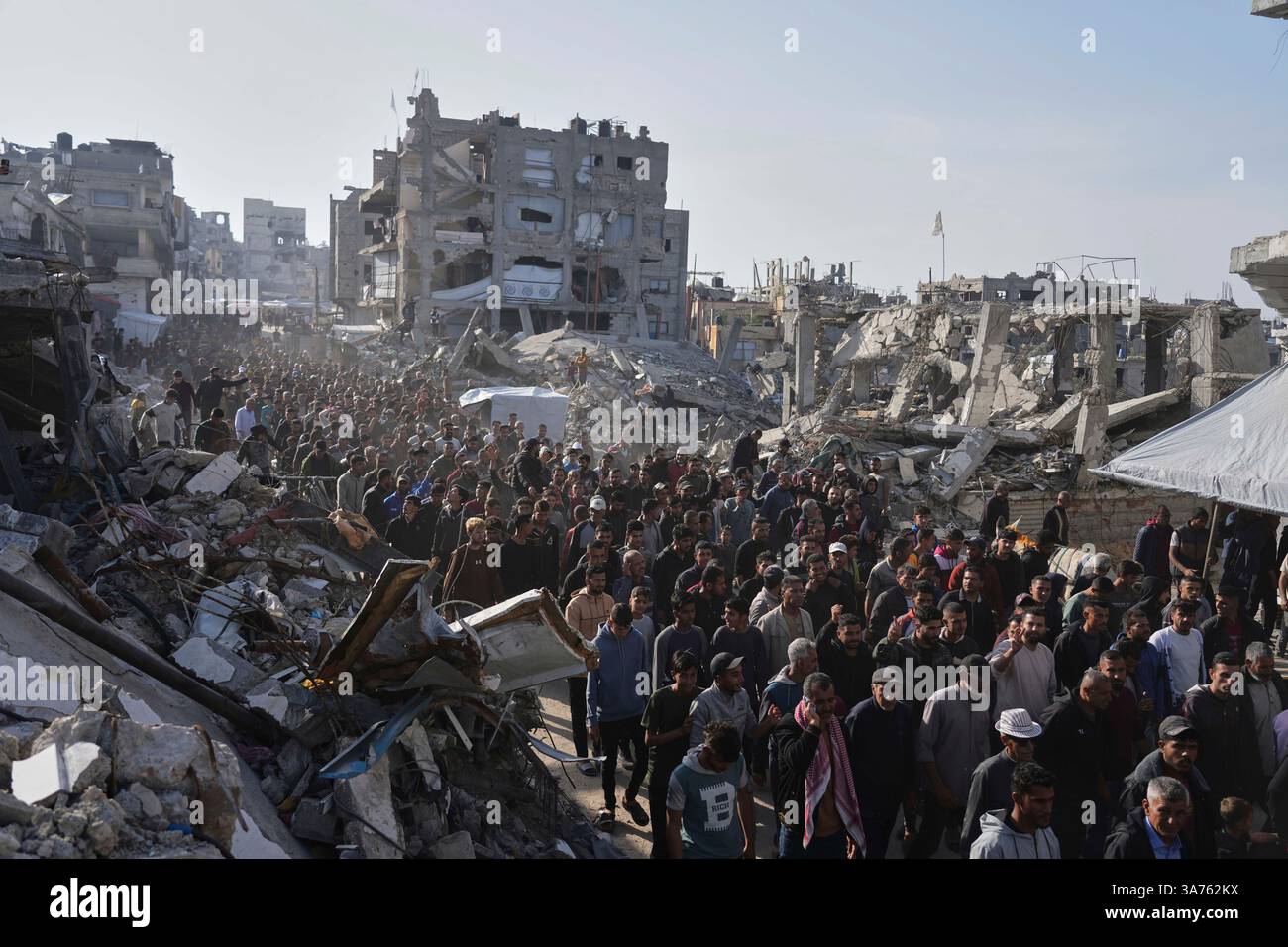 Palestinians attend an anti-war protest and against Hamas in a rare ...