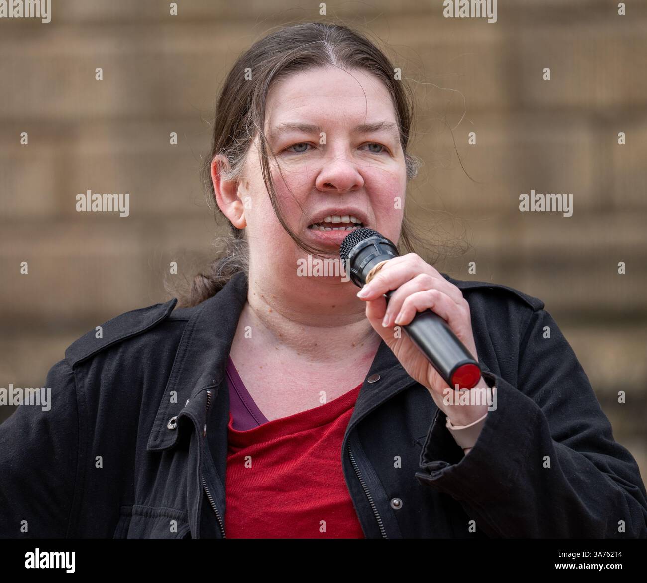 Glasgow Scotland, UK. 26th Mar, 2025. Protesters gather outside the MOD ...
