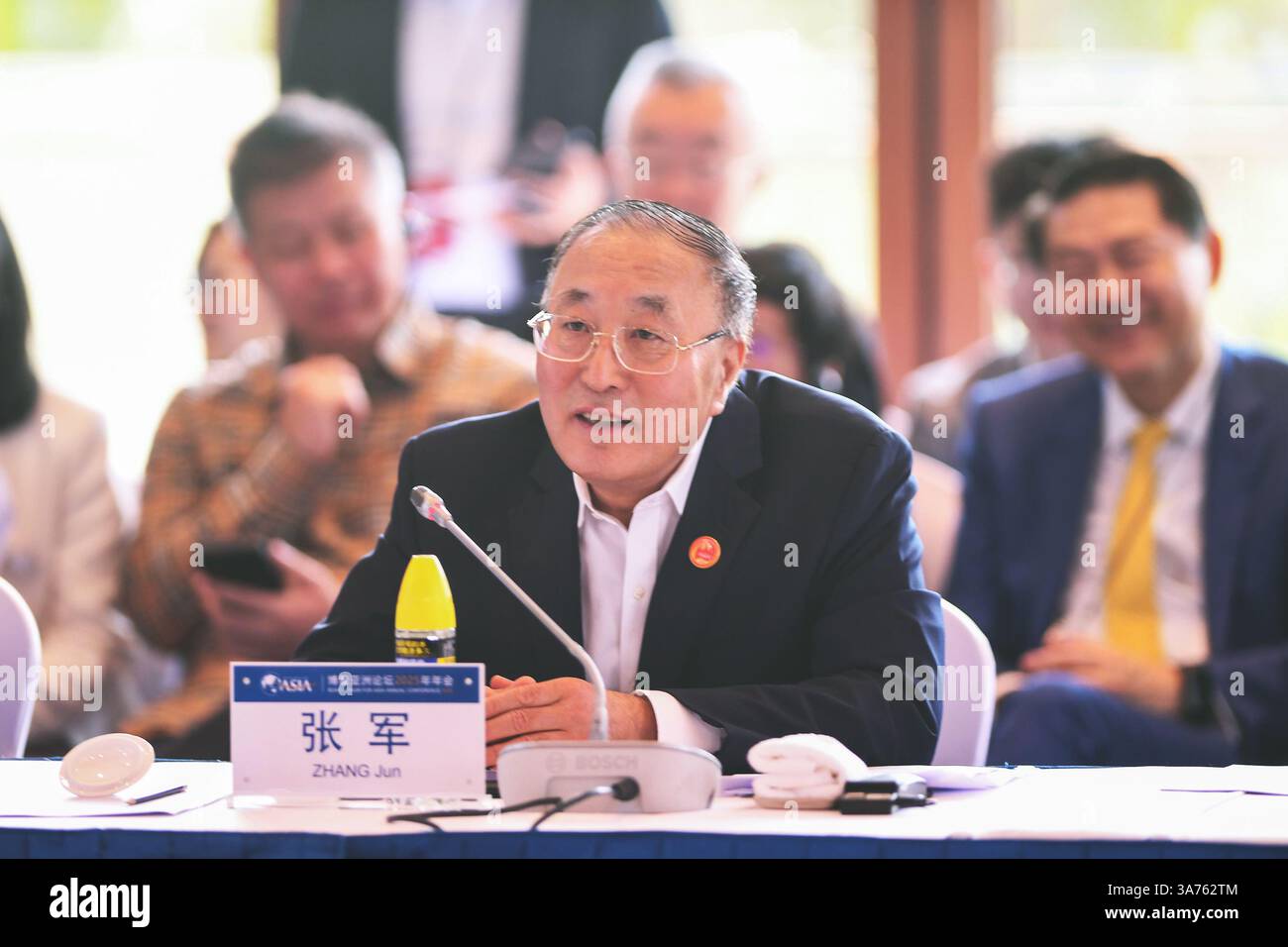 Boao, China's Hainan Province. 26th Mar, 2025. Zhang Jun, the Boao Forum for Asia (BFA ...