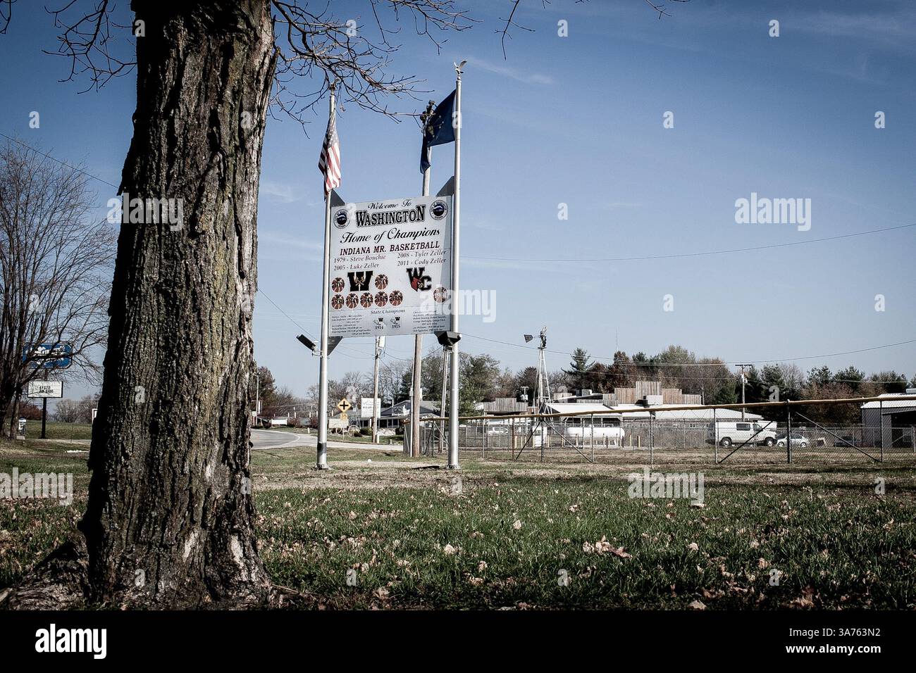 A 'Home of Champions' sign proudly announces how many time the ...