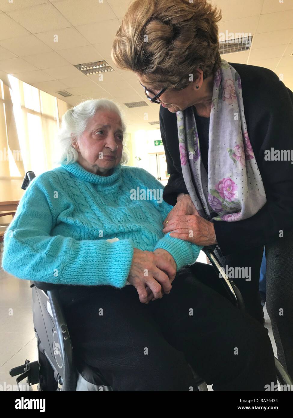 Two elderly women Stock Photo - Alamy