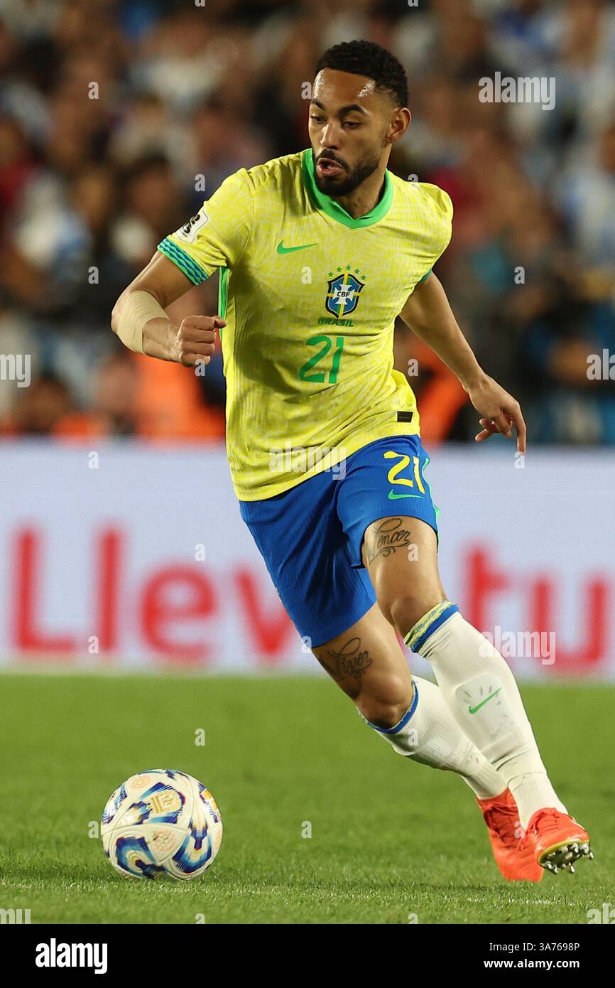 Brazil's Matheus Cunha looks on during the South American qualification ...