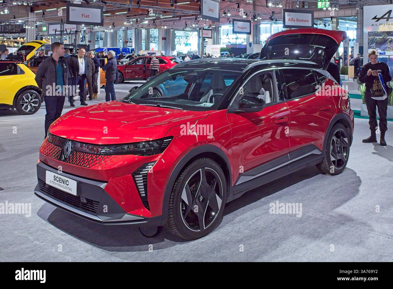 Pasila, Helsinki, Finland – March 14. 2025: Renault Scenic electric car ...