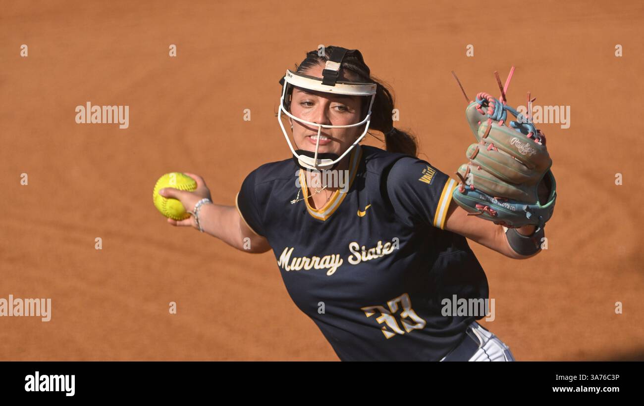 Murray State's Bre Haislip plays against Belmont in an NCAA softball ...