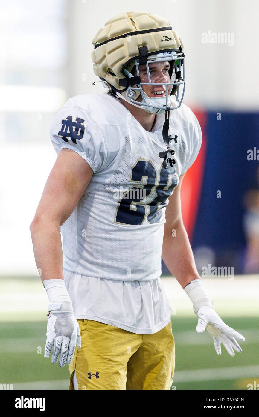 March 26, 2025: Notre Dame safety Luke Talich (28) during the Notre ...