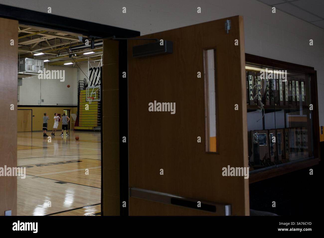 Oct. 31, 2012 - Milan, Indiana, U.S. - The gym at Milan High School ...