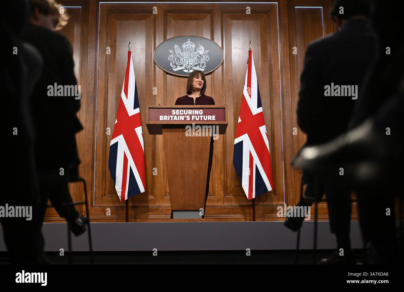 Chancellor of the Exchequer Rachel Reeves holds a press conference at ...