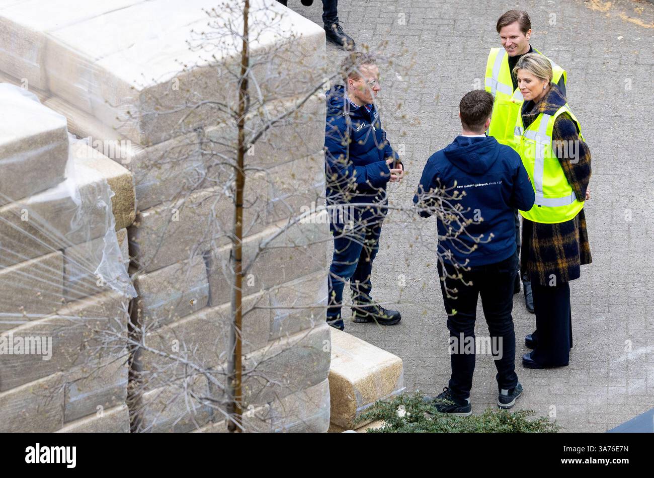 Uden, The Netherlands. 26th Mar, 2025. Queen Maxima during a working ...