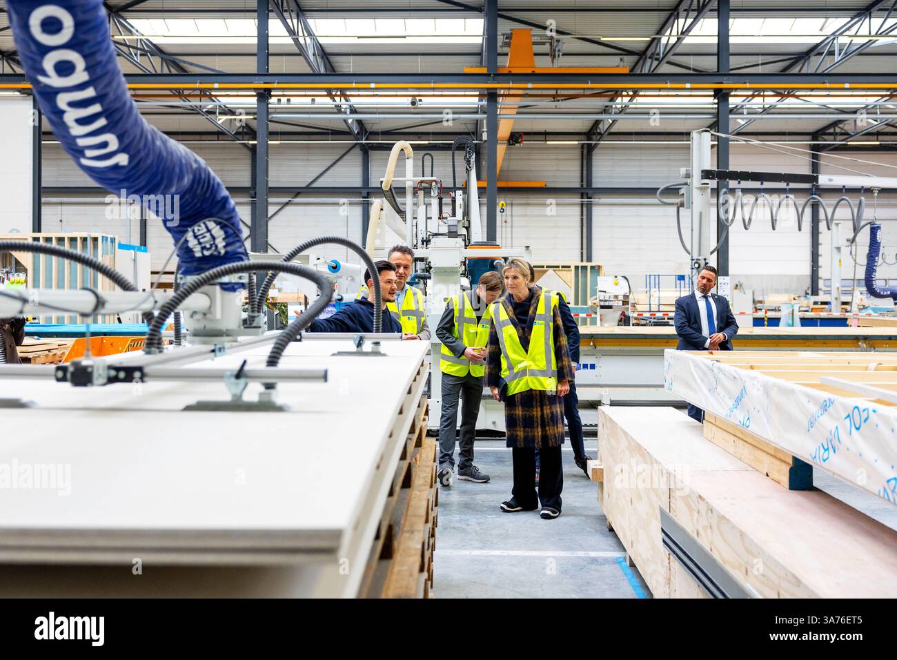 Uden, The Netherlands. 26th Mar, 2025. Queen Maxima during a working ...