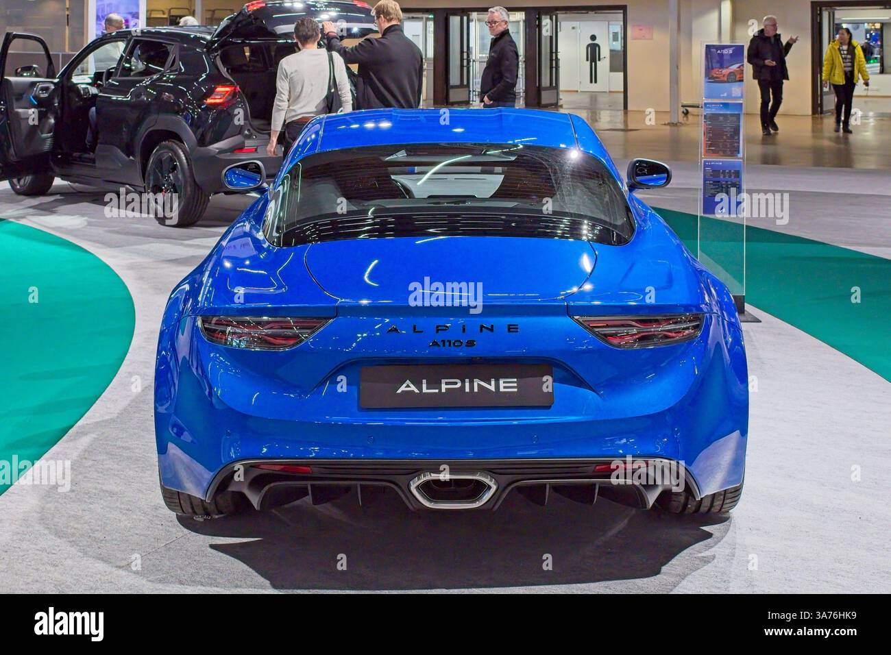 Pasila, Helsinki, Finland – March 14. 2025: Alpine A110 S car at AUTO ...