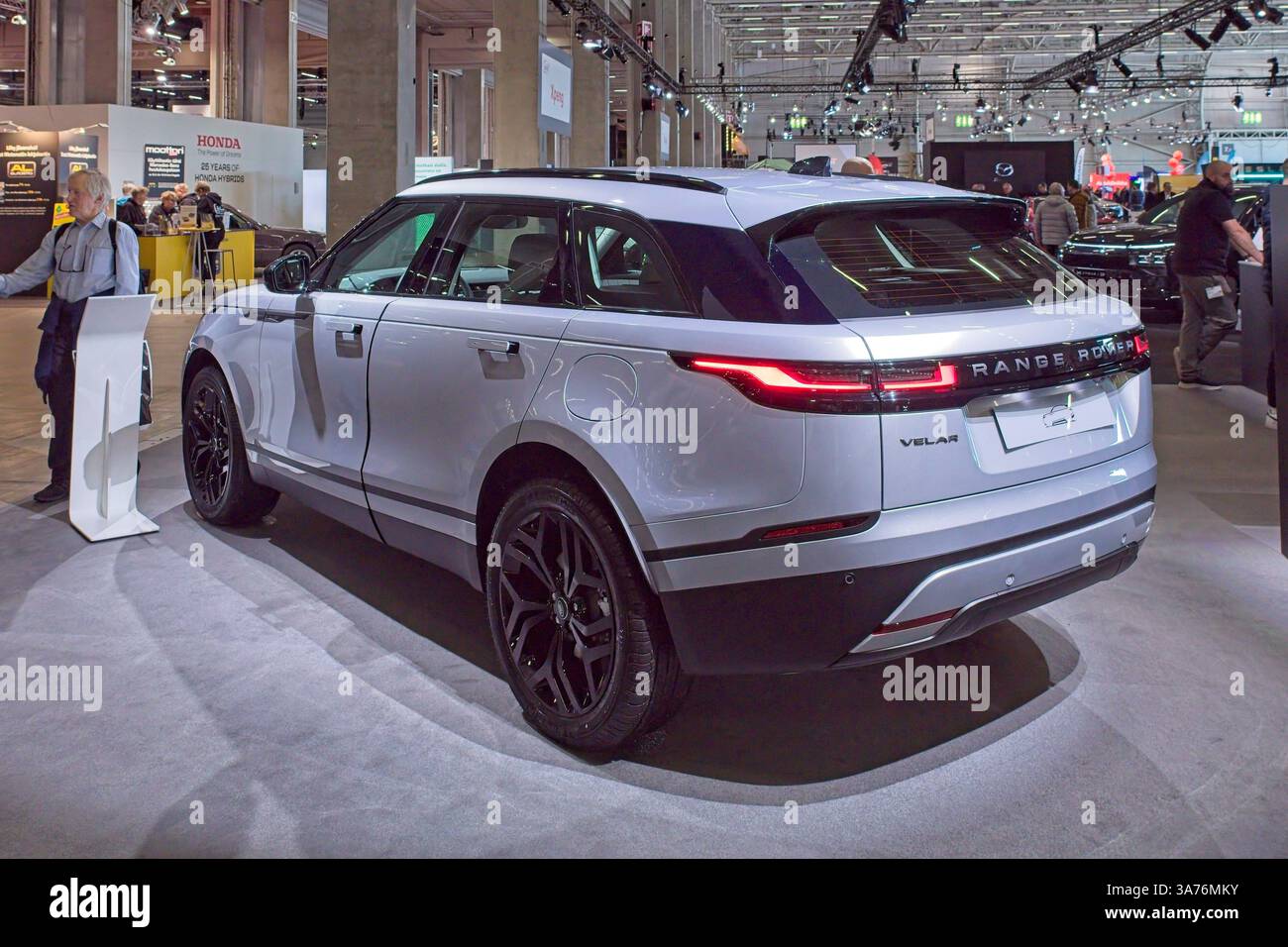 Pasila, Helsinki, Finland – March 14. 2025: Range Rover Velar P400e ...