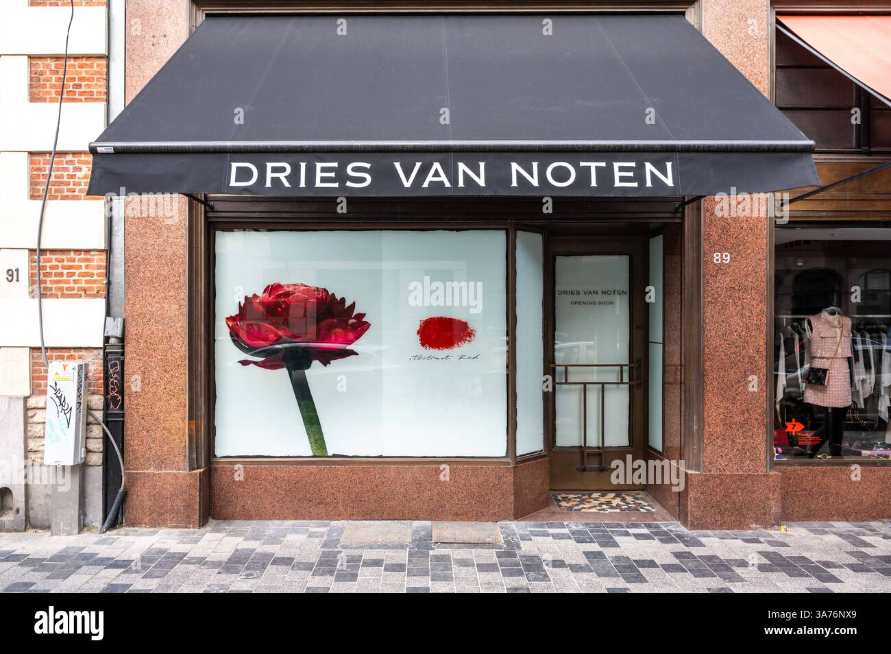 Facade of the Dries Van Noten high fashion shop, openin soon at Rue ...