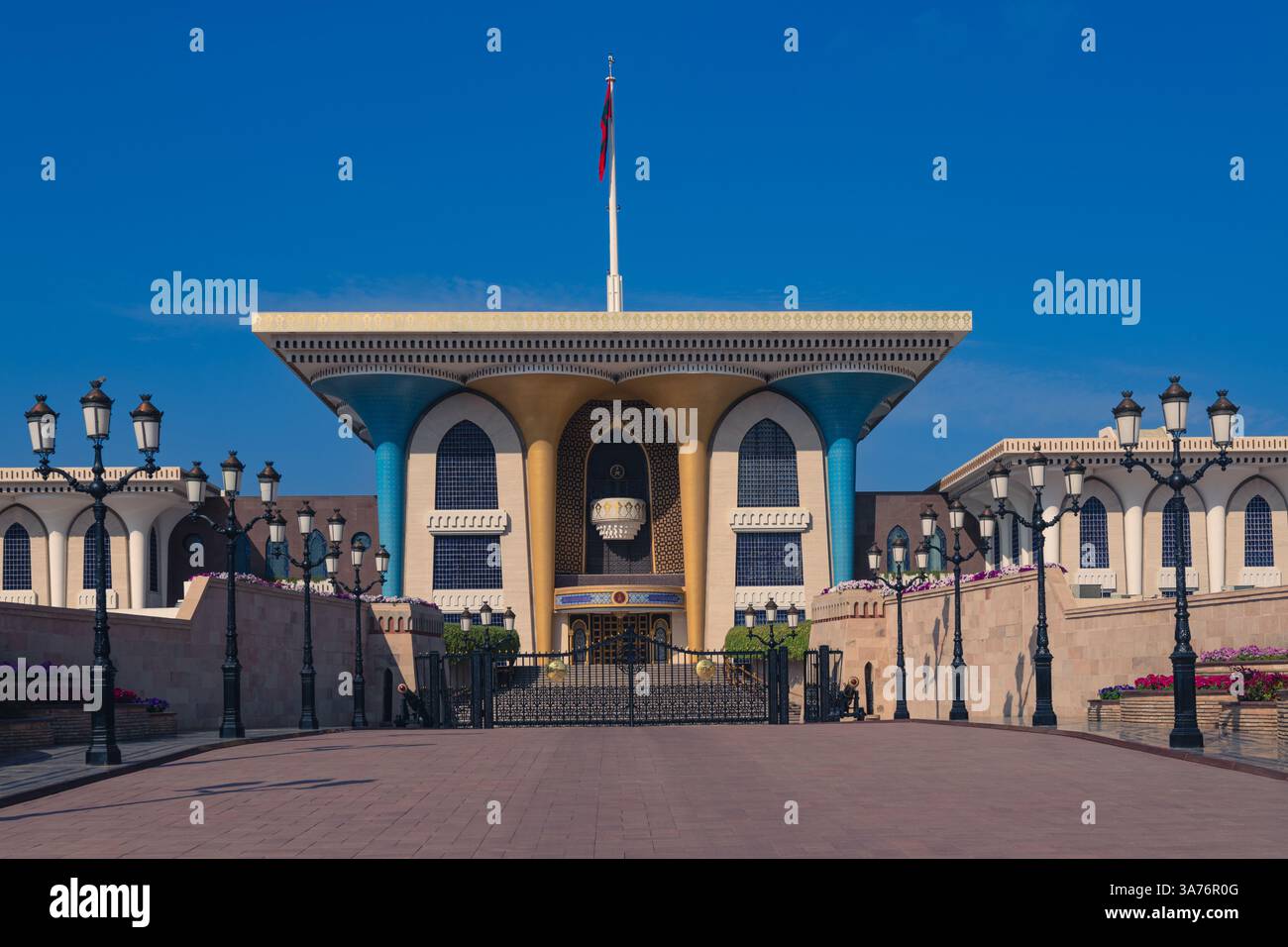 Muscat, Oman. February 08, 2025. Al Alam Palace (Palace of the Flag ...