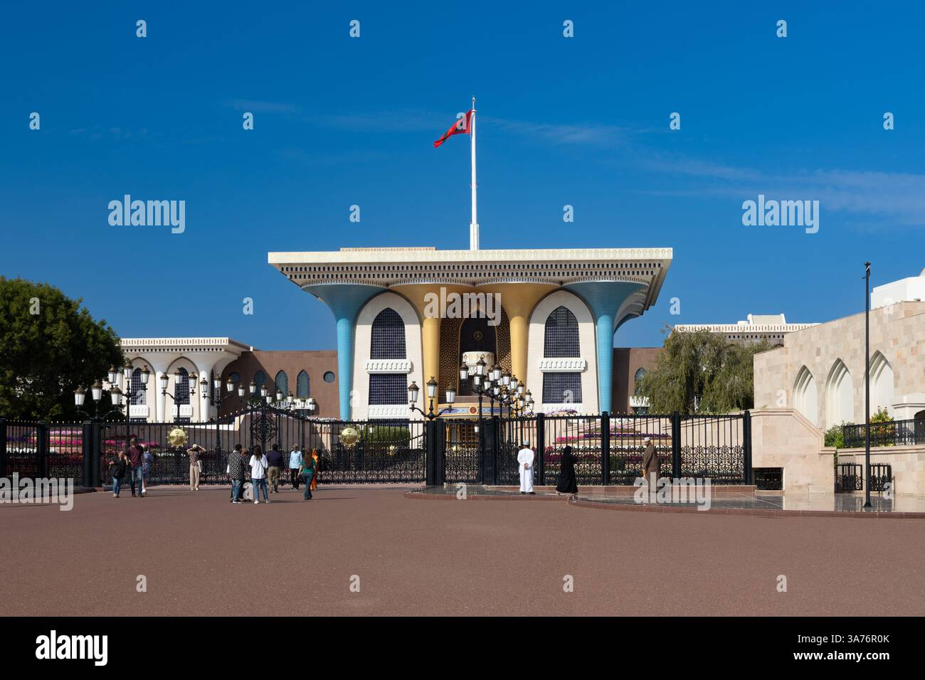 Muscat, Oman. February 08, 2025. Al Alam Palace (Palace of the Flag ...