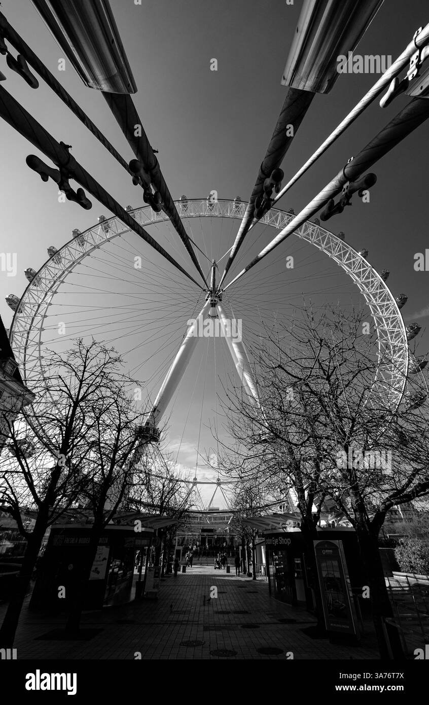 The London Eye on the South Bank of the Thames opposite Westminster ...