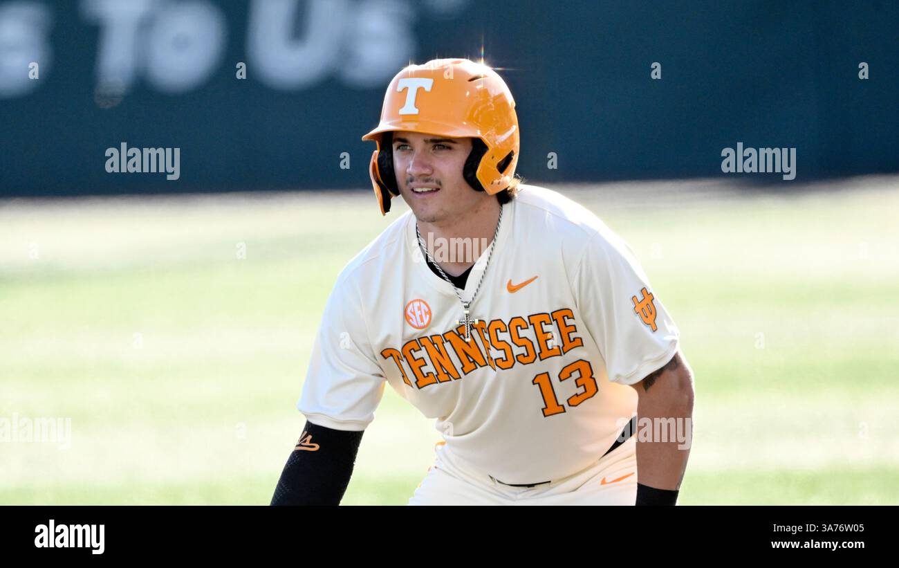 Tennessee outfielder Reese Chapman (13) plays East Tennessee in an NCAA ...