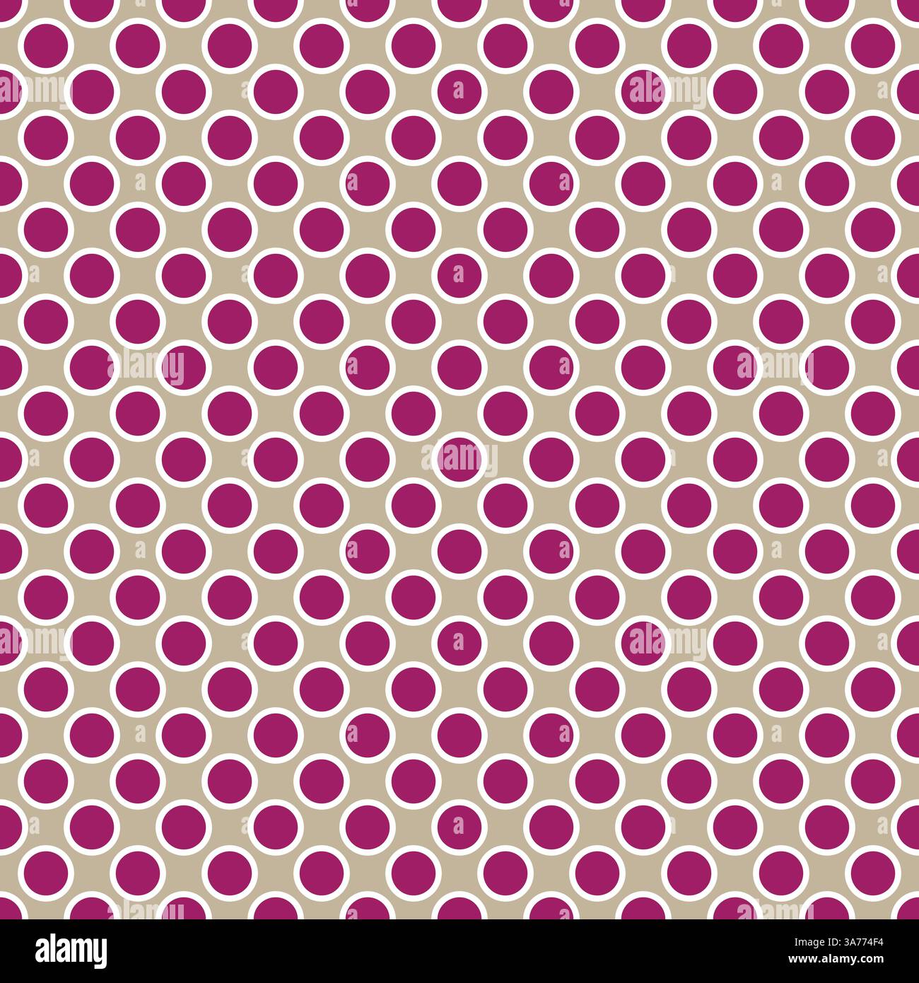 Seamless vector maroon dots pattern with white border on light ...