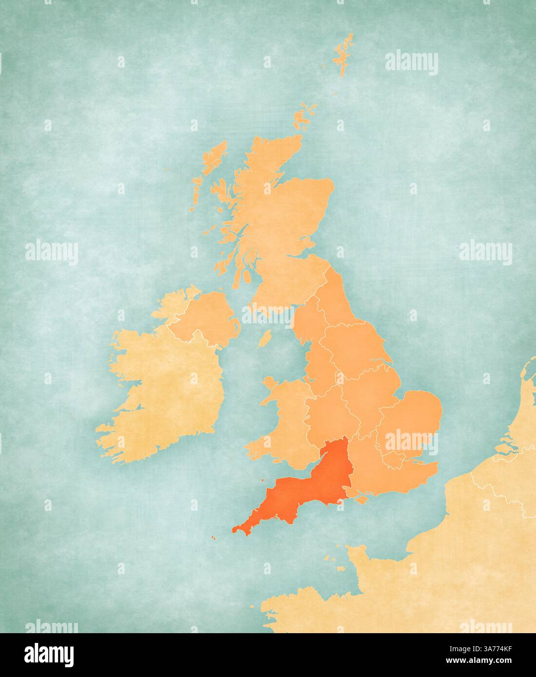 South england map hi-res stock photography and images - Alamy