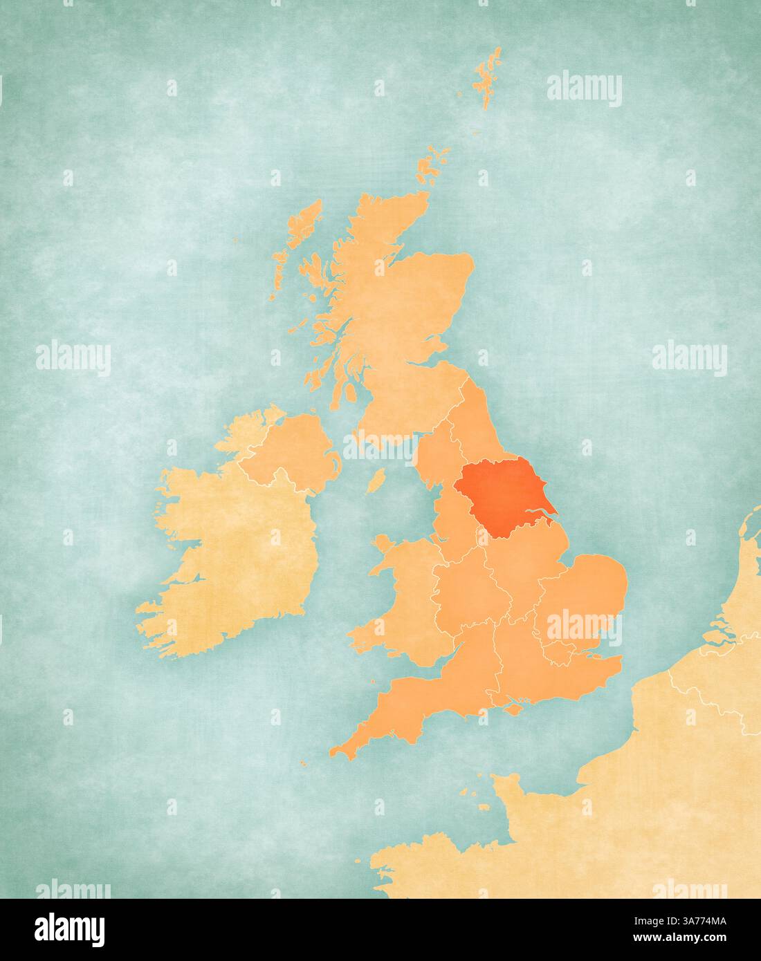 Yorkshire england map hi-res stock photography and images - Alamy