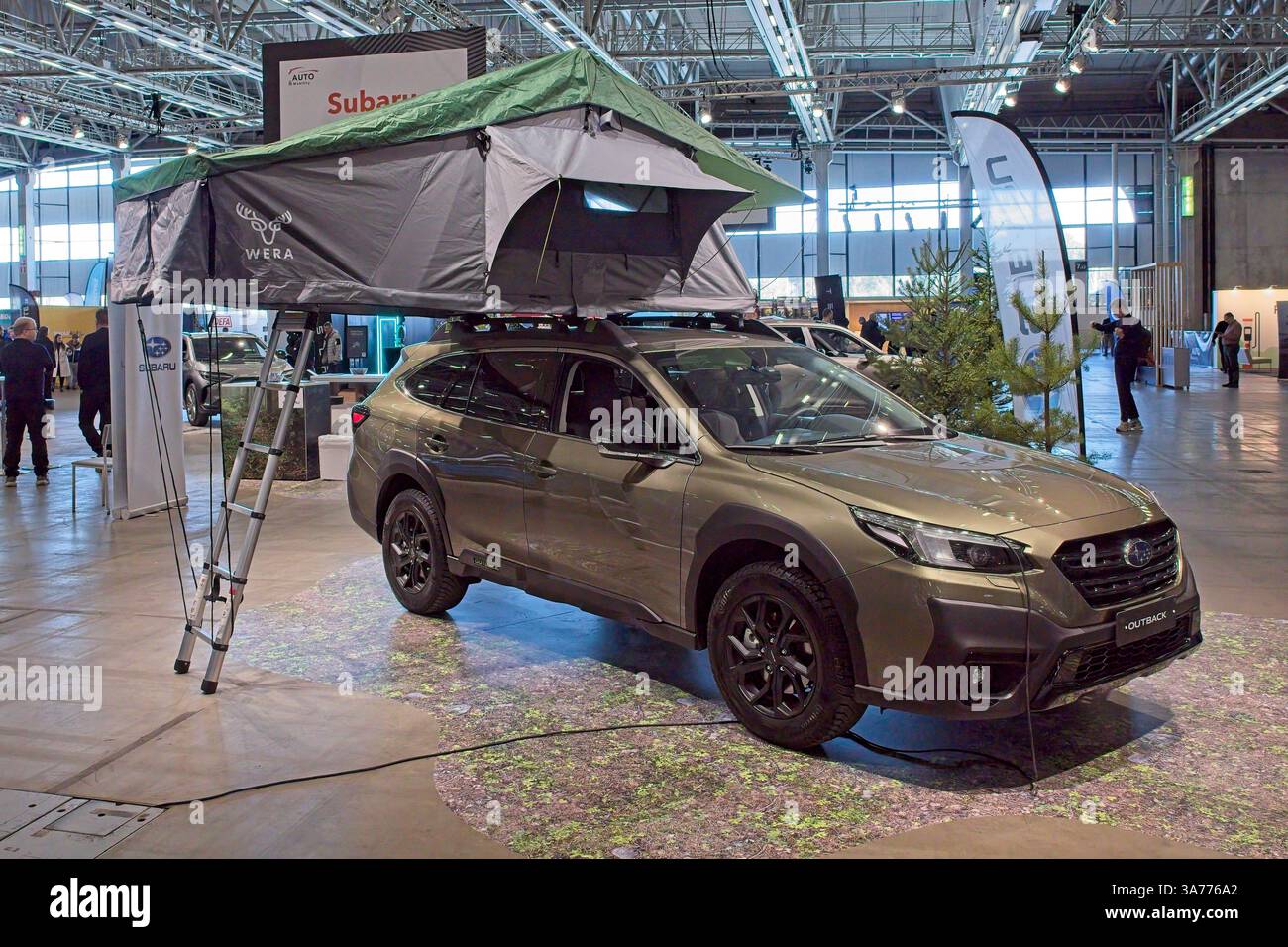 Pasila, Helsinki, Finland – March 14. 2025: Subaru Outback car at AUTO ...