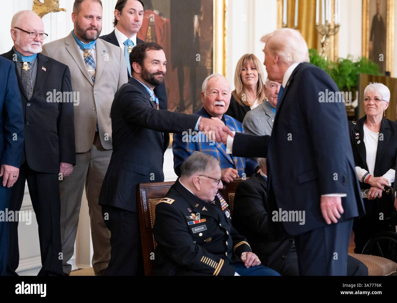 President Donald Trump meets with Medal of Honor recipients for ...